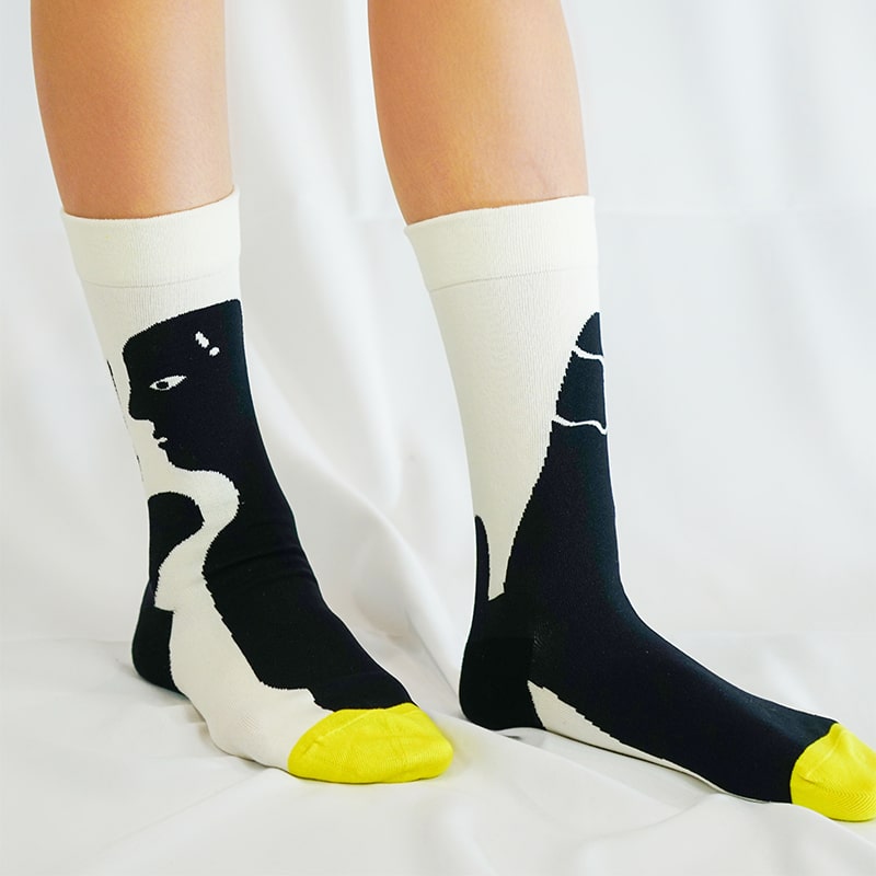 Abstract Tea Sad Socks | TheSockWave