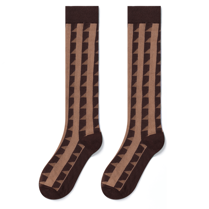 Brown Patterned Socks | TheSockWave
