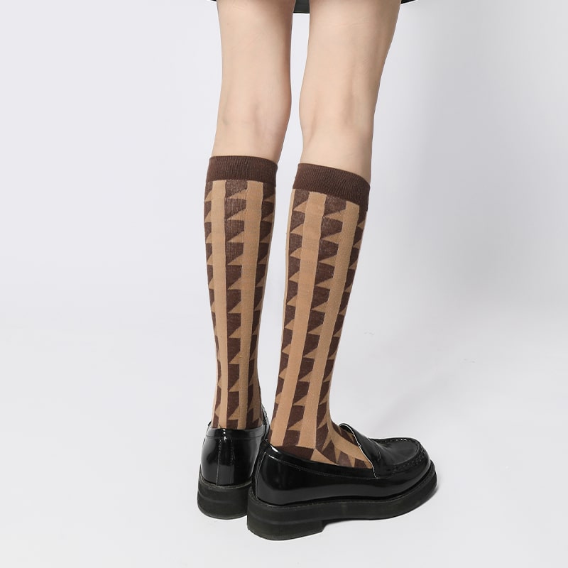 Brown Patterned Socks | TheSockWave