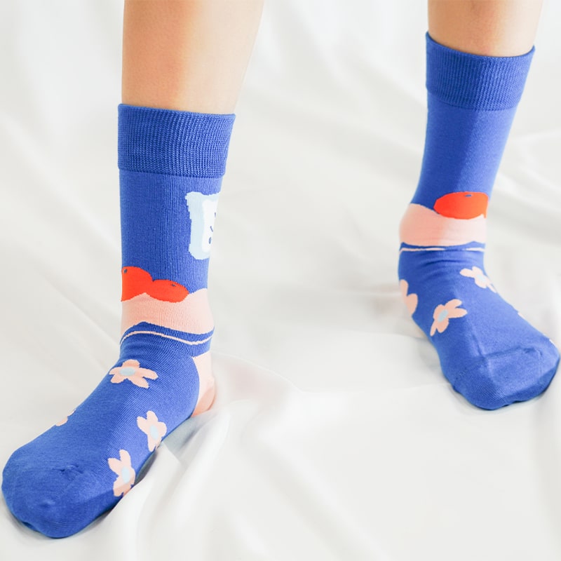 Cloudy Floral Socks | Exclusive Deals at TheSockWave