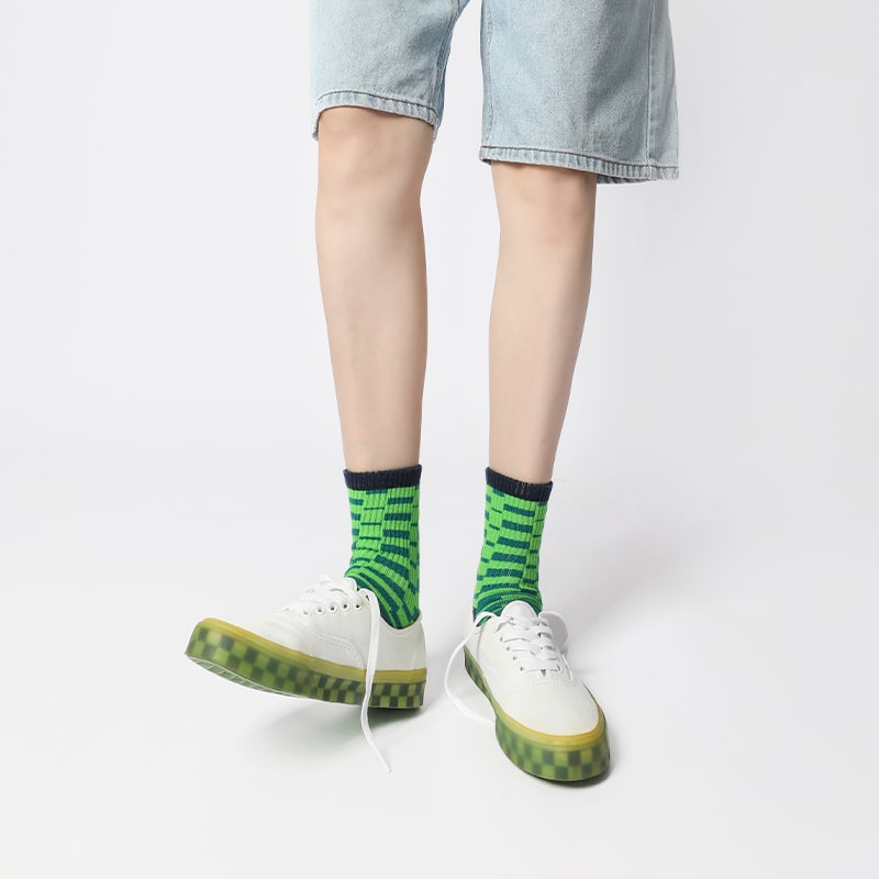 Green Striped Sock | TheSockWave