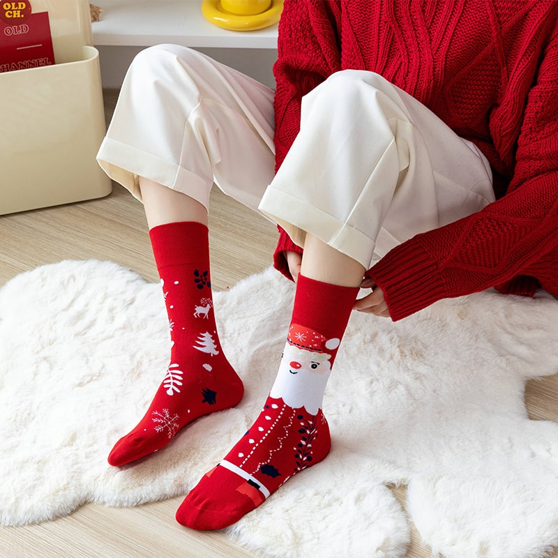 Childrens Merry Christmas Sock | Red Christmas Socks | TheSockWave
