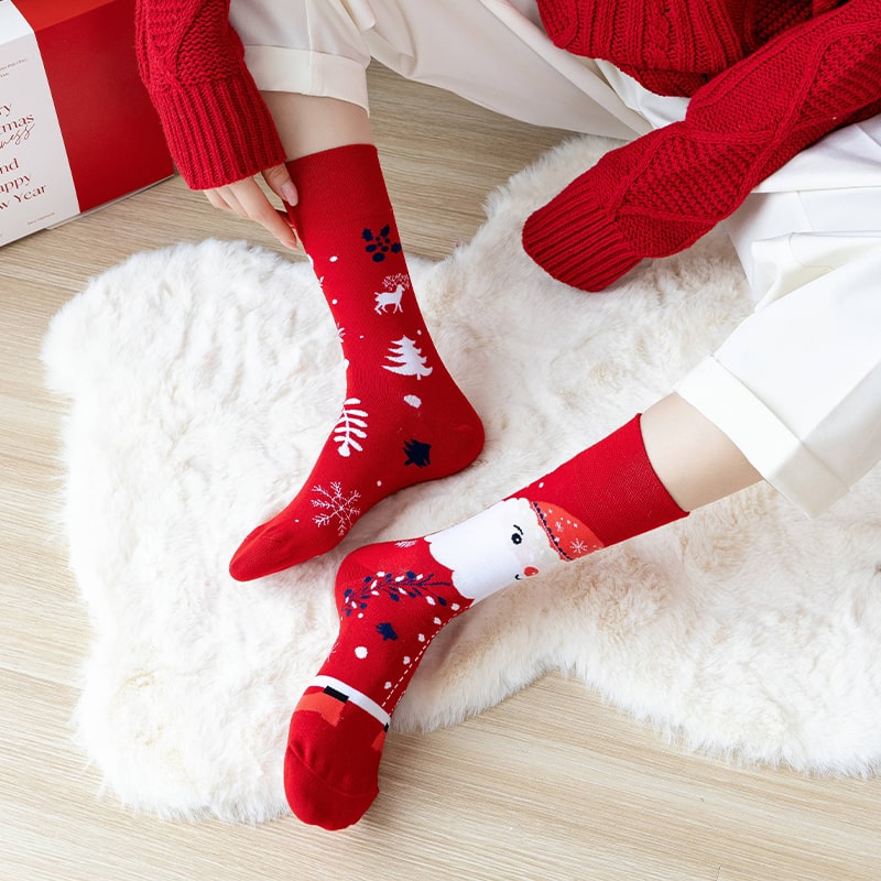 Childrens Merry Christmas Sock | Red Christmas Socks | TheSockWave