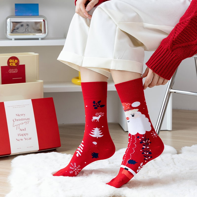 Childrens Merry Christmas Sock | Red Christmas Socks | TheSockWave