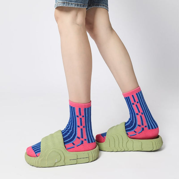 Pink-Blue Mix Socks | TheSockWave