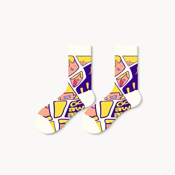Cartoon Face Socks | Quirky Comic Faces Sock | TheSockWave