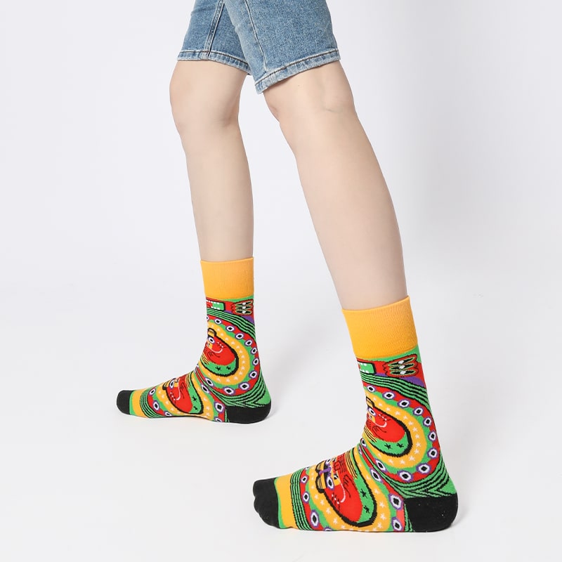Red Prawn Festival Socks | TheSockWave