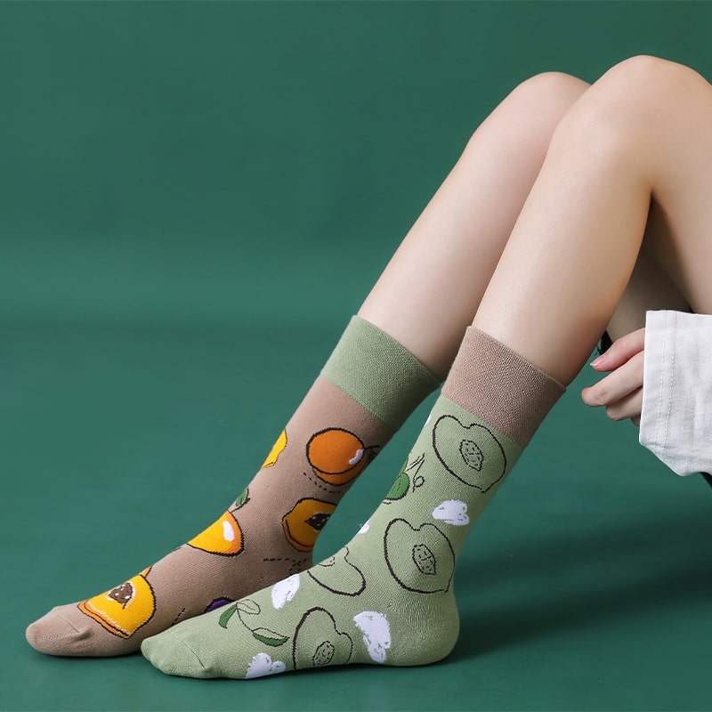 Sketch Peach Socks | TheSockWave