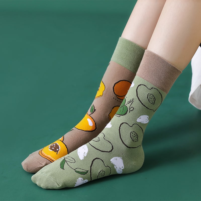 Sketch Peach Socks | TheSockWave