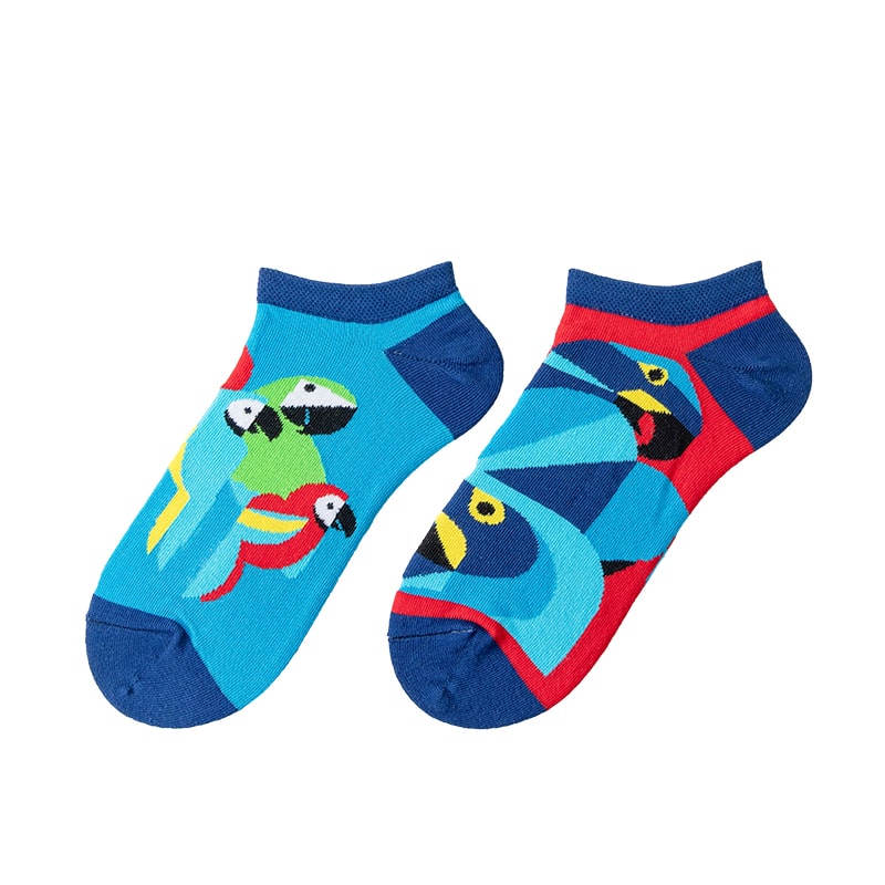 Twin Blue Parrot Socks | TheSockWave